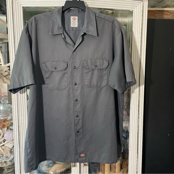 Dickies | Shirts | Dickies Grey Work Shirt Mens 2xl | Poshmark